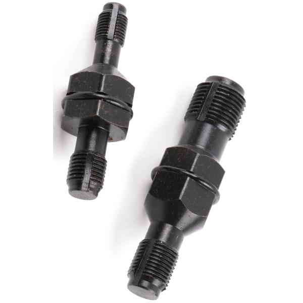 スパークプラグタップ スパークプラグホールのねじ山を修正する専用工具の2個セットです。スパークプラグ用の穴にスパークプラグホール用ねじ山修正タップをいれて、ディープソケット、レンチなどを使って回して修正します。サイズ：M10*P1.0M12...