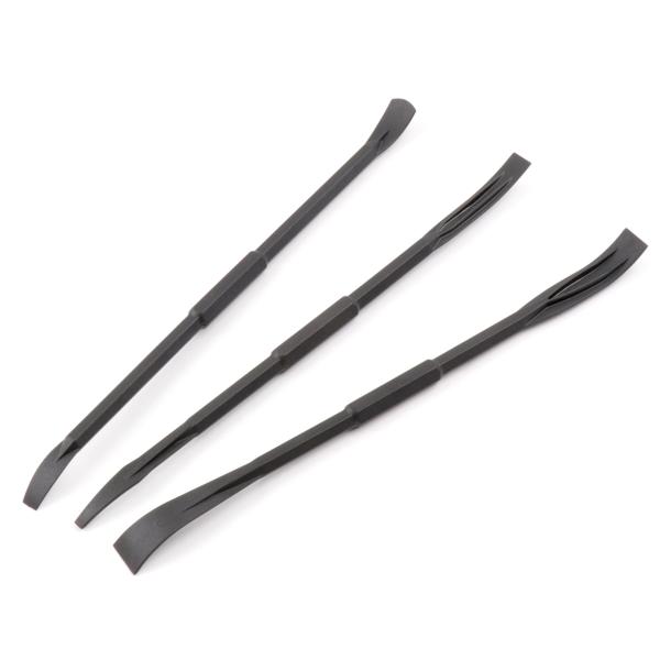 全長：17cm  3本セット材質：ナイロン＋グラスファイバー 色：黒プラスチックプライバーセット プライとスムージングツールセット