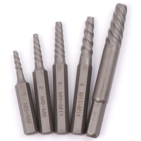 二面幅5/16"HEX(7.9mm)材質:クロムバナジウム鋼樹脂ボックス付き5本組No.1: 1/8"-1/4" 全長51mm（M3~M6用）No.2: 1/4"-5/16" 全長61mm（M6~M8用）No.3: 5/16"-7/16" ...