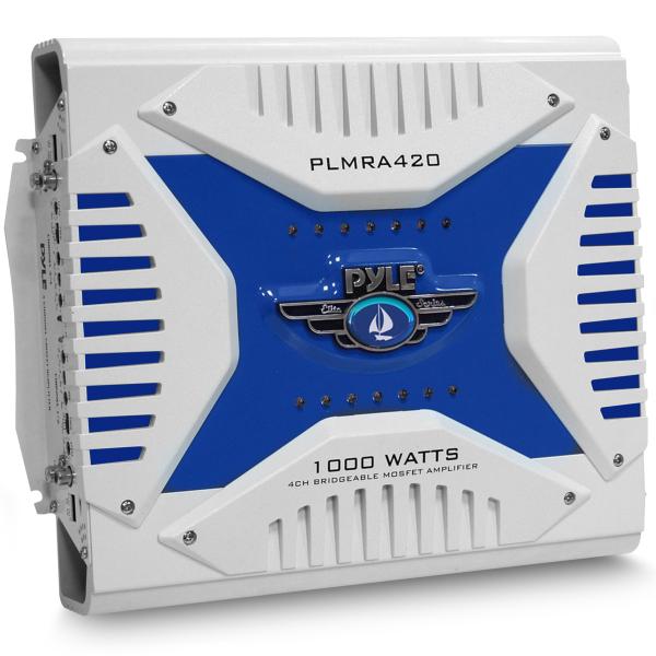 商品名: Pyle PLMRA420 1000W 4 Channel Waterproof Marine Bridgeable Mosfet Amplifier Pyle Hydra Marine Amplifier - Upgraded ...