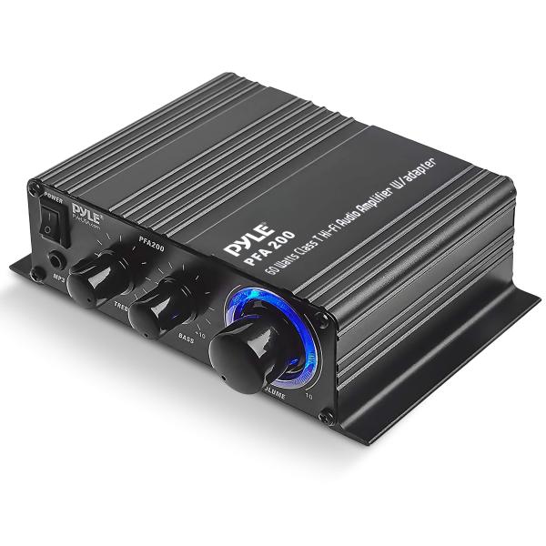 商品名: 60W CLASST HIFI AMP Pyle Home Mini Audio Amplifier - 60W Portable Dual Channel Surround Sound HiFi Stereo Receiver ...