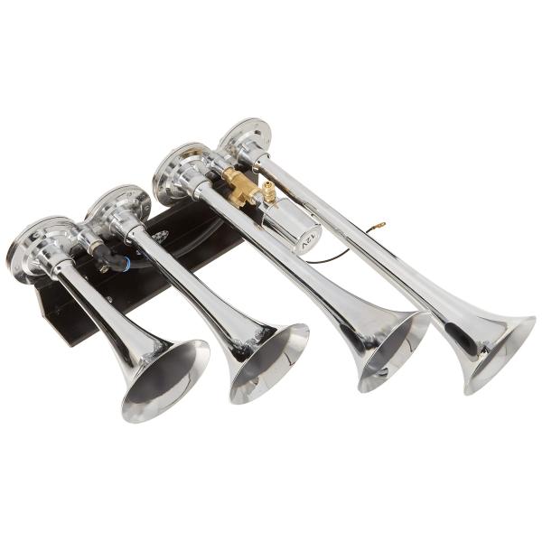 商品名: Viking Horns v003 aクロム4トランペットLoud 149デシベルTrain Air Horn "Viking Horns" V003A CHROME 4 Trumpet LOUD 149 Decibels Tra...