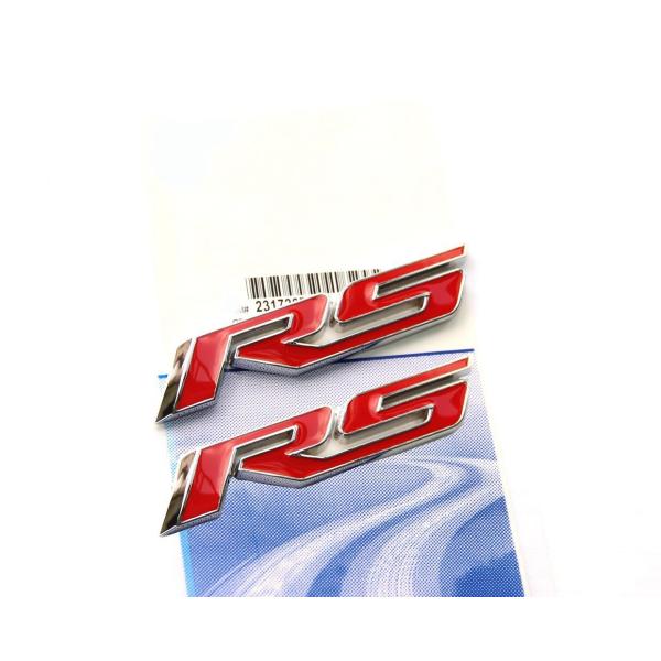 商品名: Yoaoo 2X OEM Chrome Rs R S エンブレムバッジ ステッカー 3D ロゴ Allloy カマロシリーズ用 クロムレッド Yoaoo 2Pack OEM Chrome Rs R S Emblems Badges...
