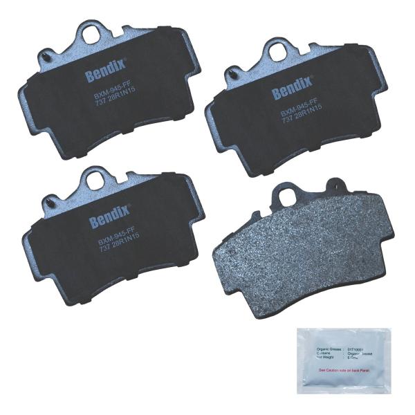 商品名: Bendix CFM737 プレミアム 銅フリー セミメタリック ブレーキパッド (フロント) Bendix Priority1 CFM737 Semi-Metallic Front Brake Pads for Porsche ...