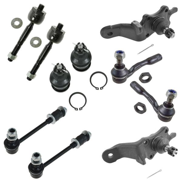 商品名: ステアリング&amp;サスペンションキット LH RH フロント10本セット 00-02 タンドラ用 TRQ Front Steering &amp; Suspension Kit Ball Joint Sway Bar Stab...