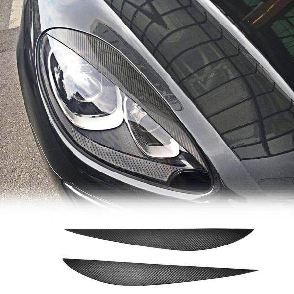 商品名:  MCARCAR KIT Real Carbon Fiber Front Headlight Eyebrows fit for Porsche Macan Base/Turbo/GTS/S Sport Utility 4Door ...