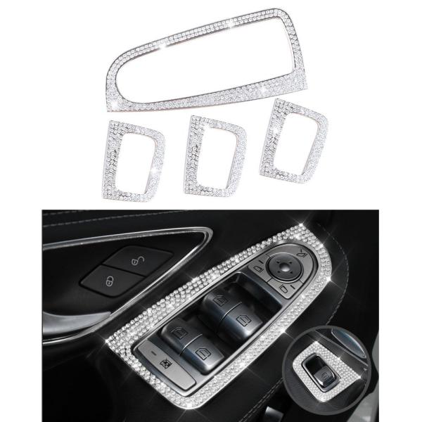 商品名:  1797 Compatible Window Control Caps for Mercedes Accessories Benz Parts Trim Switch Button Covers Decals Stickers ...