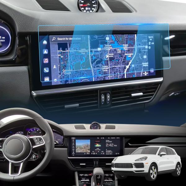 商品名:  2019 Porsche Cayenne 12.3-Inch Car Navigation Screen Protector, LFOTPP Clear TEMPERED GLASS Infotainment Display I...