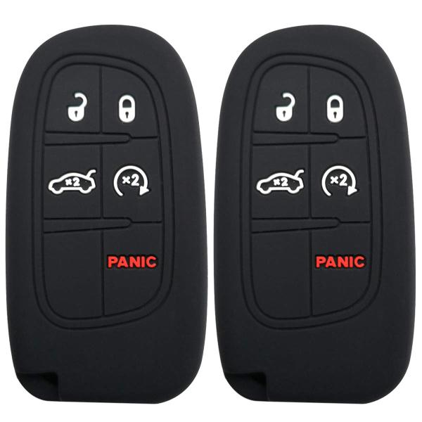 商品名:  Coolbestda 2Pcs Rubber Key Fob Cover Remote Keyless Entry Holder Jacket Wallet Accessories for Dodge Journey Duran...