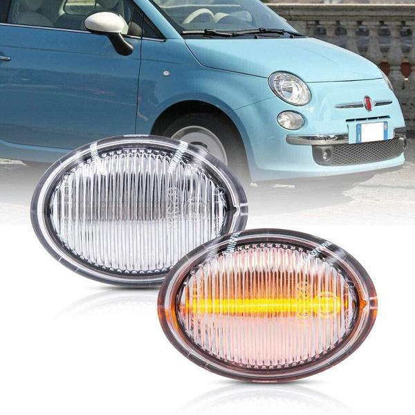 商品名:  NSLUMO Amber LED Side Marker Light for 07-19 Fiat 500 500e 500c Abar'th Clear Lens 40-SMD Amber Front Marker Light...