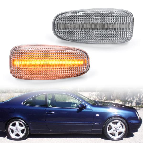 商品名:  NSLUMO Amber Led Side Marker Lights for Mercedes W208 C208 A208 Benz CLK SLK Class Clear Front Fender Marker Lamps...