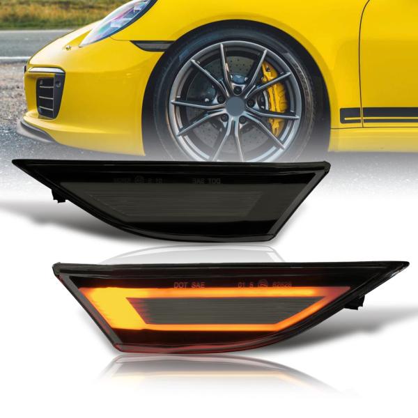 商品名:  AJP Distributors Front Bumper LED Side Marker Lights Signal Lamps Pair Compatible/Replacement For 911 991 GT3 Carr...