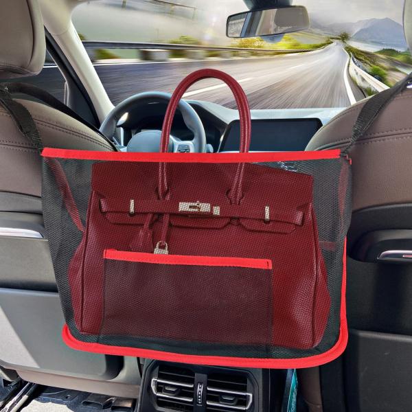 商品名: カーネットポケットハンドバッグホルダー(レッド) Car Net Pocket Handbag Holder (RED)ブランド: TUTUDOW高さ: 36.322cm横幅: 14.986cm奥行: 1.27cm重量: 136g...