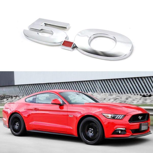 商品名:  Xotic Tech 5.0 Racing Logo Sport Door Side Fender Vent Badge Emblems Sticker Compatible with Mustang GT (3D Chrome...