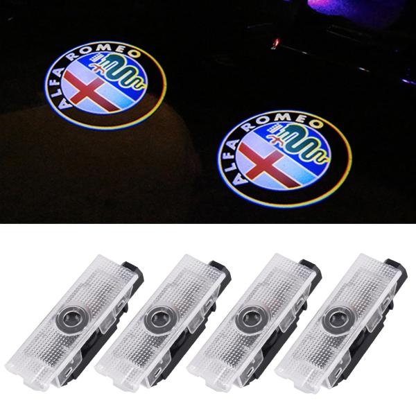 商品名:  Zhongyu For Alfa-Romeo Car Door LED Logo Lights,3D Ghost Shadow Light Wireless Welcome Courtesy Projector Light Fi...