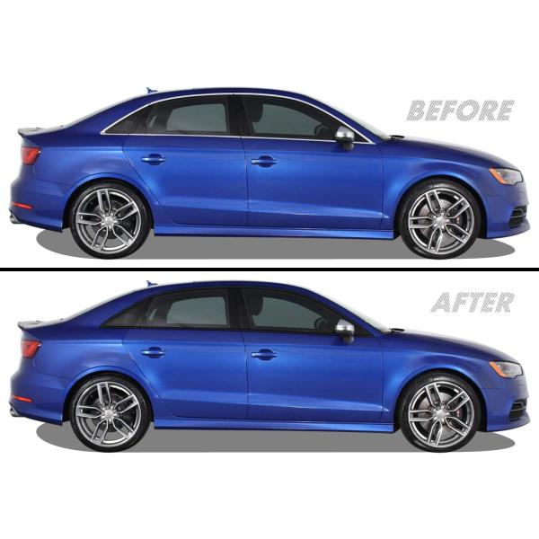 商品名: クロム削除ブラックアウトビニールオーバーレイ 2014-2020 Audi A3 S3 ウィンドウトリム用(グロスブラック) SlickMod Chrome Delete Blackout Vinyl Overlay for 20...