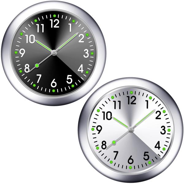 商品名:  2 Pieces Stick on Dashboard Car Clock Mini Tiny Small Luminous Car Vent Clocks Watch for Dashboard Boat Bike Home ...