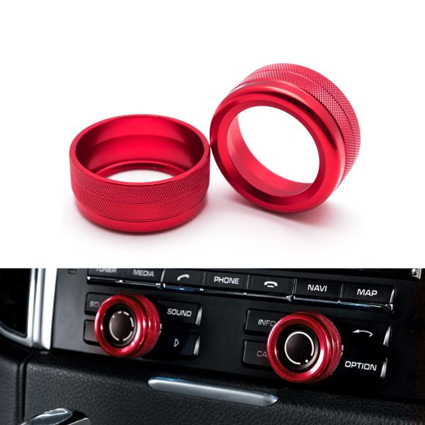 商品名:  Xotic Tech Center Console AC Climate Control Multimedia Volume Knob Ring Cover Trim Compatible with Porsche Cayenn...