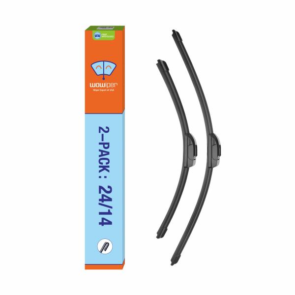 商品名: WOWIPER 24 and 14 inch Windshield Wiper Blades (PACK of 2), OE Quality - Metal Base for 300% More Stable, Replaceme...