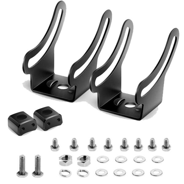 商品名: LEDOPPO スライドマウントブラケット LEDライトバー マウントベースブラケットキット ユニバーサル調節可能なサイドブラケット 4インチから52インチまでのほとんどのストレートまたはカーブライトバーに対応 (2個パック) L...