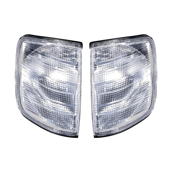 商品名:  Anzios Pair Clear Corner Light Turn Signal Cover Left Right Compatible with Mercedes E-Class W124 1985-1995 Driver...