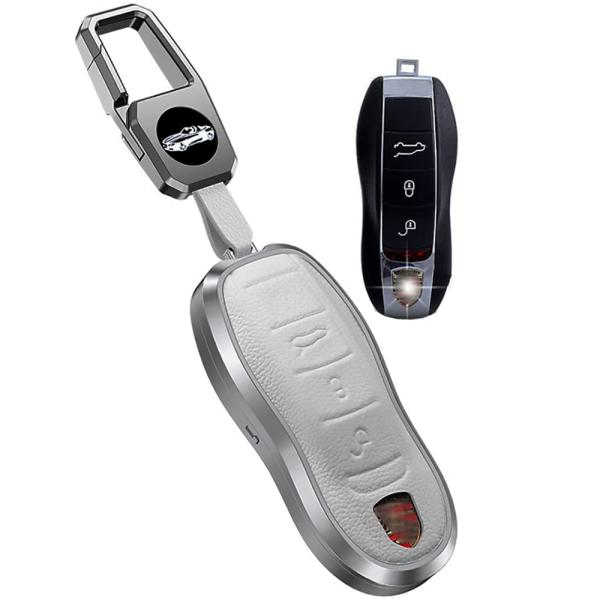 商品名:  ontto Compatible with Porsche Leather Key Fob Cover Case Keyless Entry Remote Key Case Key Skin for Cayenne Paname...