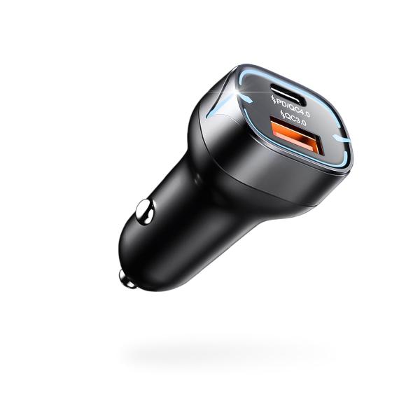 商品名: 車載充電器アダプター デュアルポート 5A/52W 合計PD &amp; QC4.0 USB C 急速充電 12/Pro/Pro Max 11 Pro Samsung Galaxy Note 8/S9/S8に対応 カーアクセサリー...