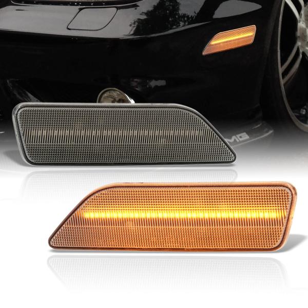 商品名:  AJP Distributors Clear Amber LED Front Bumper Side Marker Lights Lamps Signal Compatible/Replacement For Mercedes-...