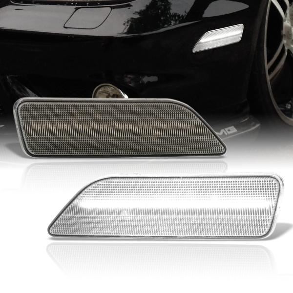 商品名:  AJP Distributors Clear White LED Front Bumper Side Marker Lights Lamps Signal Compatible/Replacement For Mercedes-...