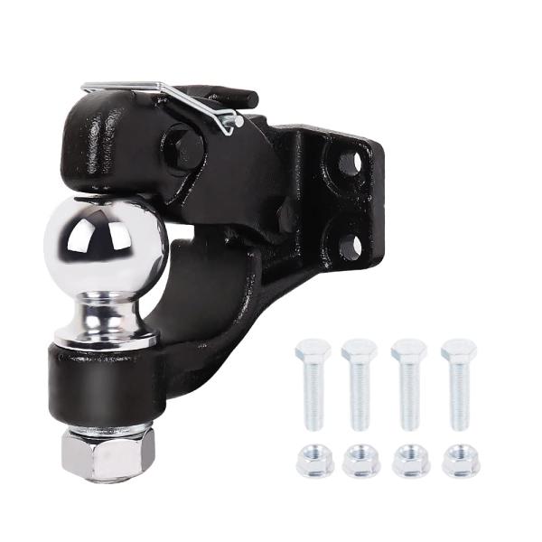 商品名: 8トン ピントルフック トレーラーコンビネーション ヒッチレシーバー 2-5/16インチ ヒッチボール 取り付けキット付き (2-5/16インチヒッチボール) 8-Ton Pintle Hook Trailer Combinati...