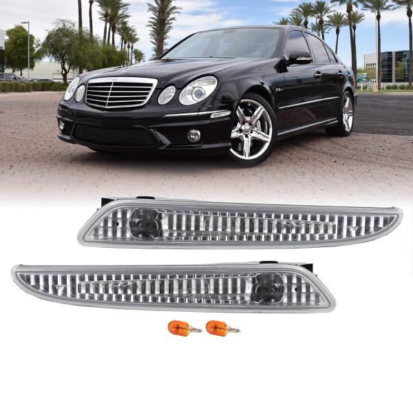 商品名:  USR 07-09 W211 Side Marker Lights - Front Bumper Sidemarker Lamps (Left + Right) Compatible with 2007-2009 Mercede...