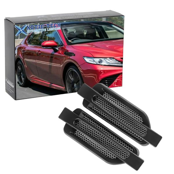 商品名:  Xotic Tech Black Auto Side Fender Hood Air Flow Grille Vent Decor Trim Universal Fitブランド: x xotic tech商品サイズ: F商品番号...