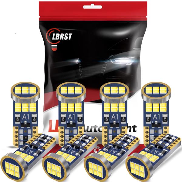 商品名:  LBRST 8-Pack 194 LED Bulb, Error Free T10 LED Bulb, White 6000K Super Bright 168 LED Bulb, 921 2825 W5W LED Replac...