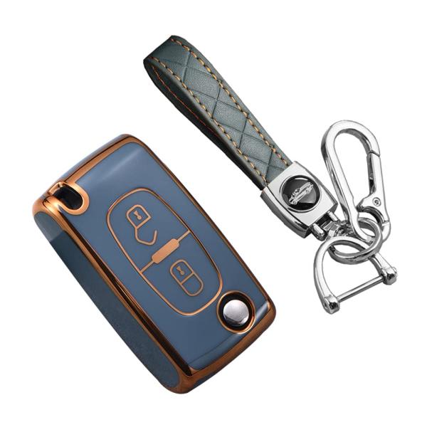 商品名:  KUNIO Flip Key Fob Cover Fit for Citroen C2 C3 C4 C5 C6 C7 C8 Xsara Grand Berlingo Fit for Peugeot 107 206 207 307...