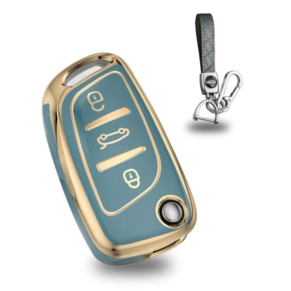 商品名:  KUNIO Flip Key Fob Cover Fit for Citroen C2 C3 C4 C5 C4L DS3 DS4 DS5 DS6 Fit for Peugeot 107 207 307 308 TPU Car K...