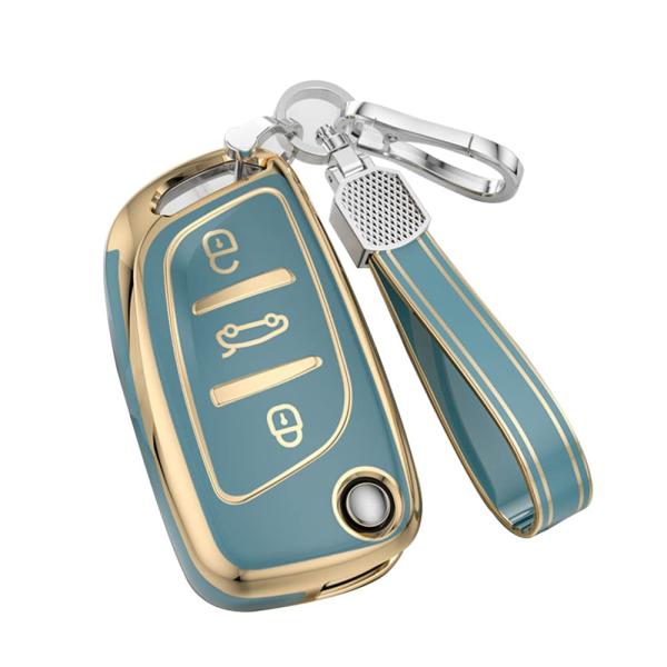 商品名:  KUNIO Car Key Fob Cover Case Fit for Peugeot 107 207 307 308 Fit for Citroen C2 C3 C4 C5 C4L DS3 DS4 DS5 DS6 TPU F...
