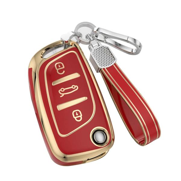 商品名:  KUNIO Car Key Fob Cover Case Fit for Peugeot 107 207 307 308 Fit for Citroen C2 C3 C4 C5 C4L DS3 DS4 DS5 DS6 TPU F...