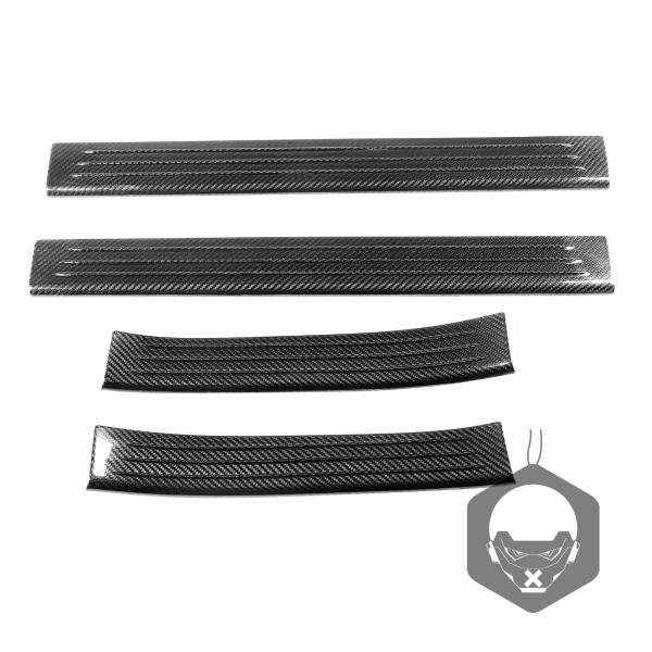 商品名:  Car Interior Accessories Real Carbon Fiber External Door sill Protection Trim 4 Pieces Trim Suitable for Porsche M...