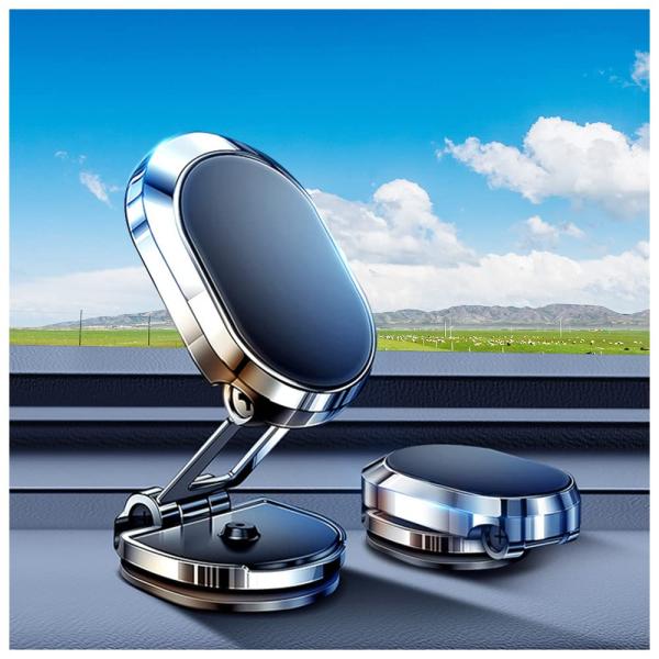 商品名: 車用携帯電話ホルダー [折りたたみ可能アップグレード] 携帯電話マウント 多機能 360°回転 車のダッシュボード用マグネット 携帯電話ホルダー 磁気カーマウント iPhone 12 13 14 Pro Maxとすべてのスマートフ...