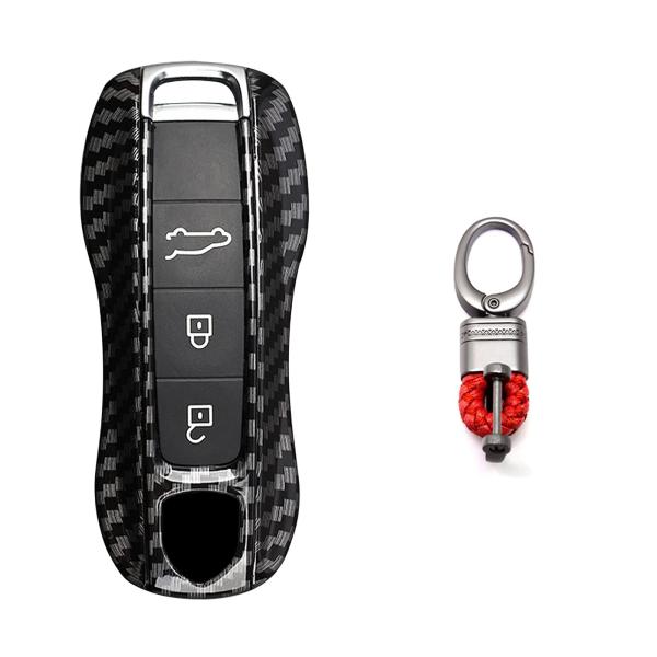 商品名:  Xotic Tech Carbon Fiber Remote Key Covers Case w/Keychain, Compatible with Porsche Cayenne Cayman Panamera 971 Mac...