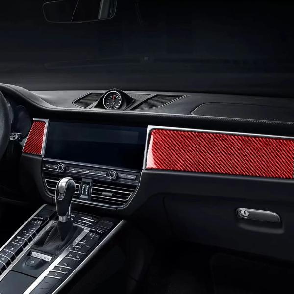 商品名:  Auto parts Carbon fiber central control co-pilot Dashboard Side Panel decorative Frame Trim Sticker Car Interior A...