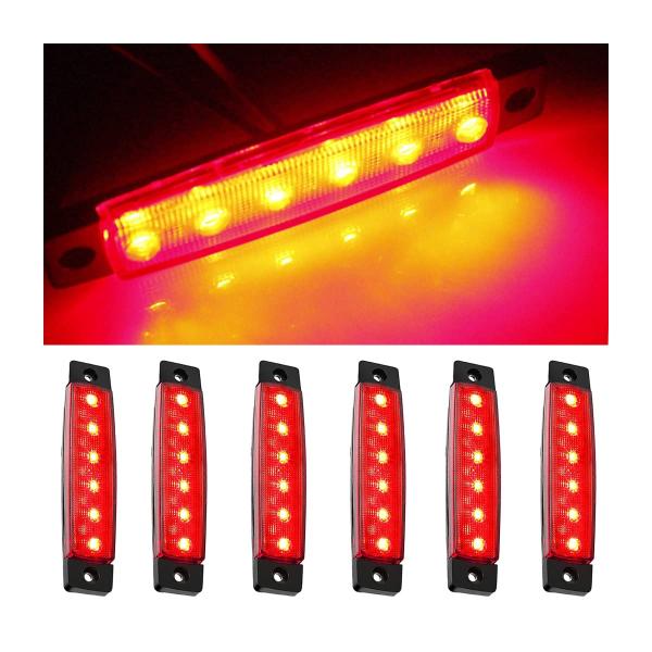 商品名:  HIPOPY LED Side Marker Indicator Lights, 10PCS 6 LED Front Rear Clearance Lamp, 3.8" Waterproof Taillight Brake St...