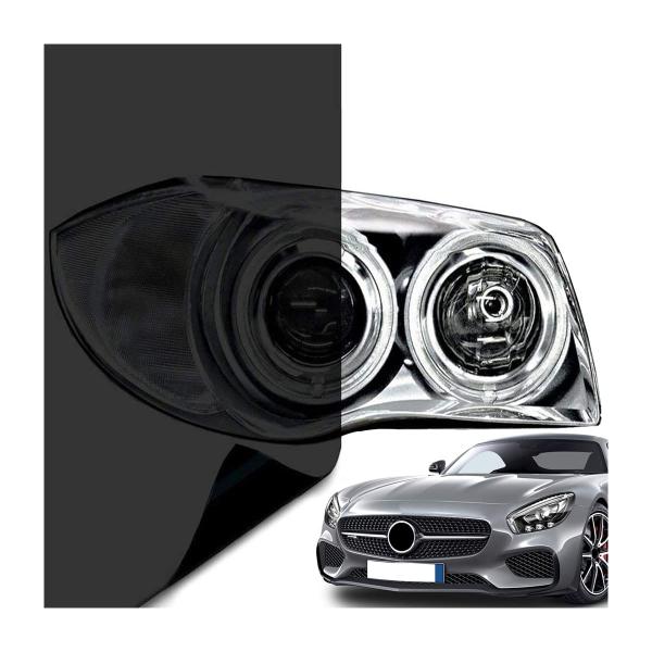 商品名: 車用ヘッドライトテールライトビニールティントラップ、11.8インチ×47.2インチ エクストラワイドスモークフォグライトステッカー、車両改造自己粘着デカール、ユニバーサル自動車外装装飾アクセサリー(ブラック) Car Headli...