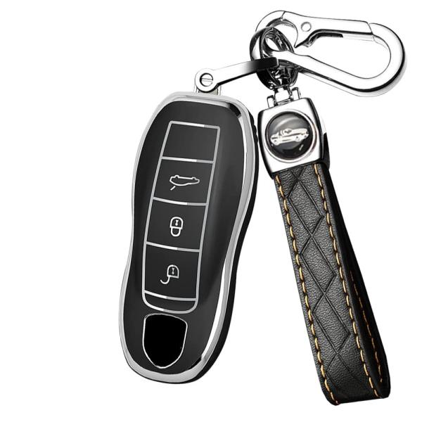 商品名:  ontto TPU Smart Remote Key Fob Cover with Keychain Fit for Porsche Cayenne Panamera Macan 718 911 918 Boxster Caym...