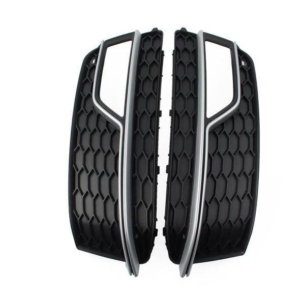 商品名:  Newsmarts left&amp;Right Front Bumper Honeycomb Fog Light Grille Covers 1 Pair Black&amp;Silver For Audi A5 S-Line...