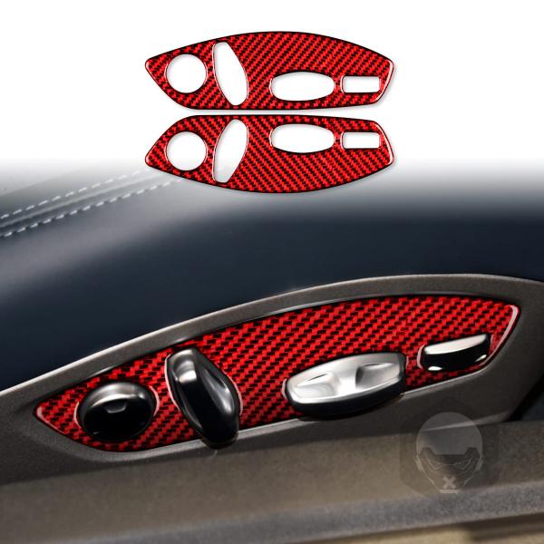 商品名:  For Porsche 718 982 Cayman Boxster T S GTS GTS4.0 Spyder GT4 RS black/red real soft carbon fiber seat button adjus...