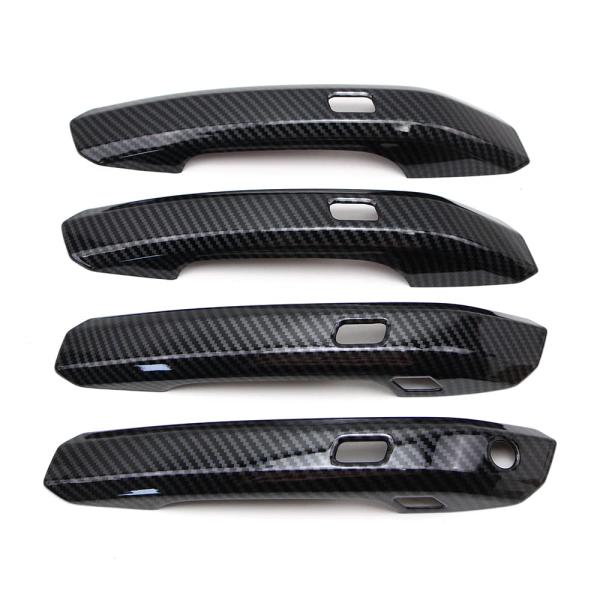 商品名: Dreamseek ドアハンドルカバー 4個 Q5 SQ5 2018-2023、A4 A5 2017-2023 Allroad スポーツバック カブリオレカーボンファイバースタイル スマートキーホール付き Dreamseek 4P...