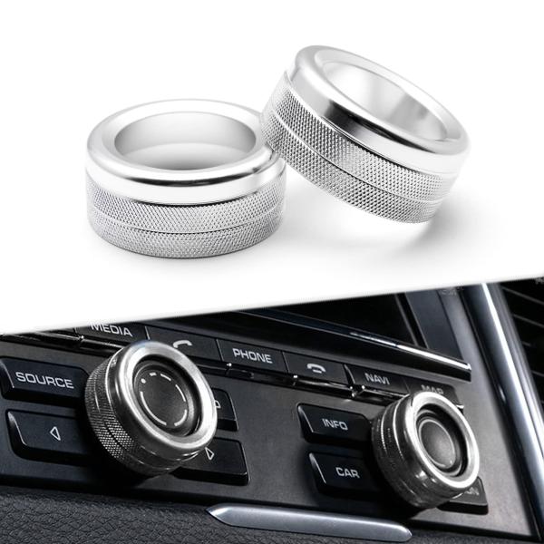 商品名:  Xotic Tech Center Console AC Climate Control Multimedia Volume Knob Ring Cover Trim Compatible with Porsche Cayenn...
