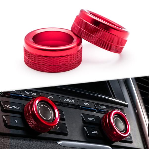 商品名:  Xotic Tech Center Console AC Climate Control Multimedia Volume Knob Ring Cover Trim Compatible with Porsche Cayenn...