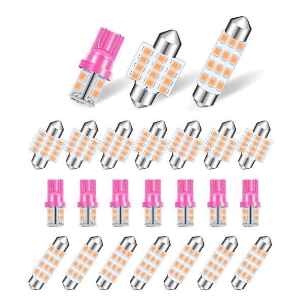 商品名:  Jeseny Pink LED Interior Car Dome Light Bulb, 3-Pack, 24pcsブランド: jeseny商品サイズ: 24 PCS高さ: 8.509cm横幅: 5.3086cm奥行: 2.1...